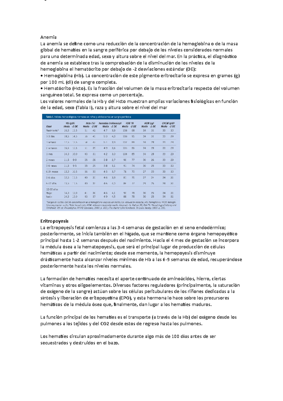 Anemia pediatría - Paciente anemico, enfoque - Anemia La anemia se ...