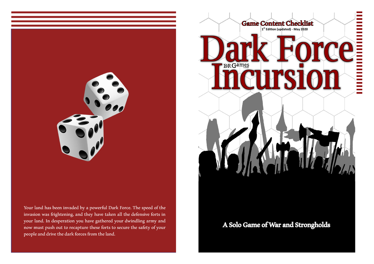 Dark Force Incursion - Checklist Booklet - Your land has been invaded ...