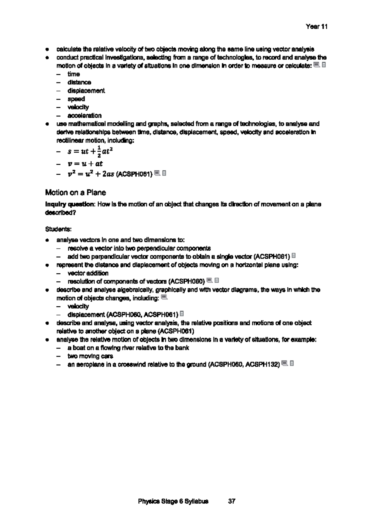 Year 11 physics syllabus - Year 11 calculate the relative velocity of ...