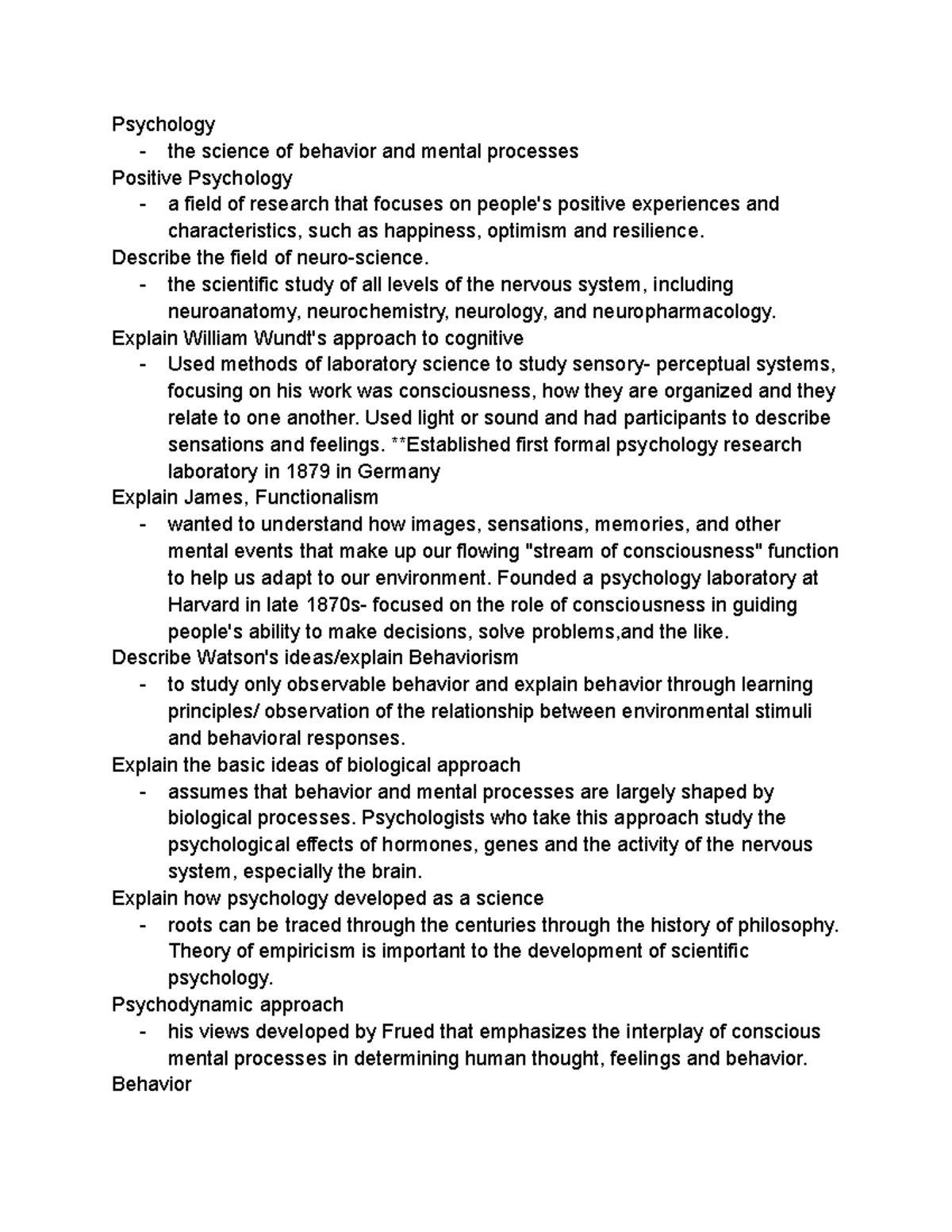 Gen Psych 18 - Notes taken directly from lecture needed for homework ...