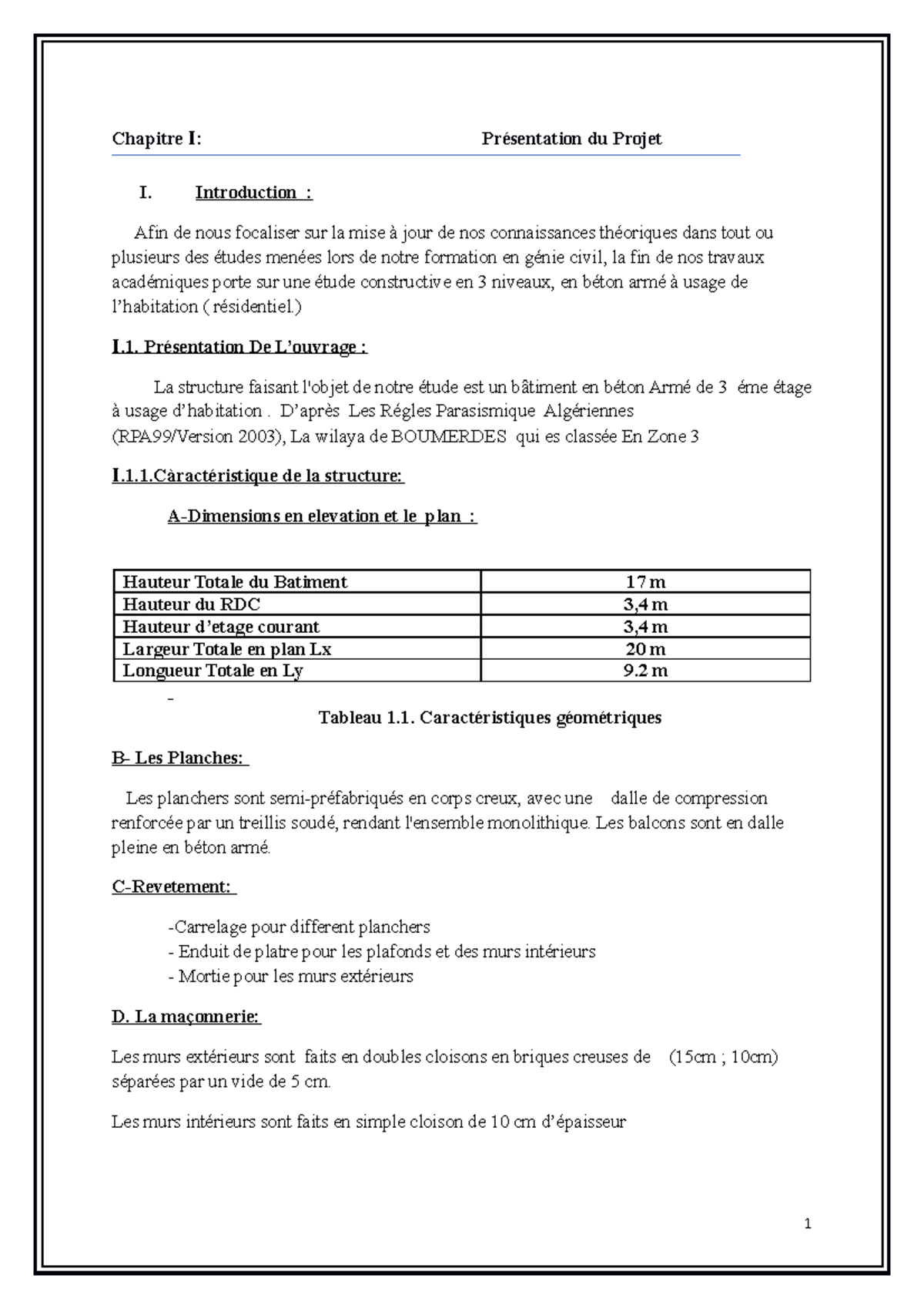 Chapitre 1 - Chapitre I: Présentation du Projet I. Introduction : Afin ...