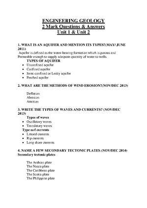 Physical Geology M 1 - notes - PHYSICAL GEOLOGY MODULE 1 Branches of ...