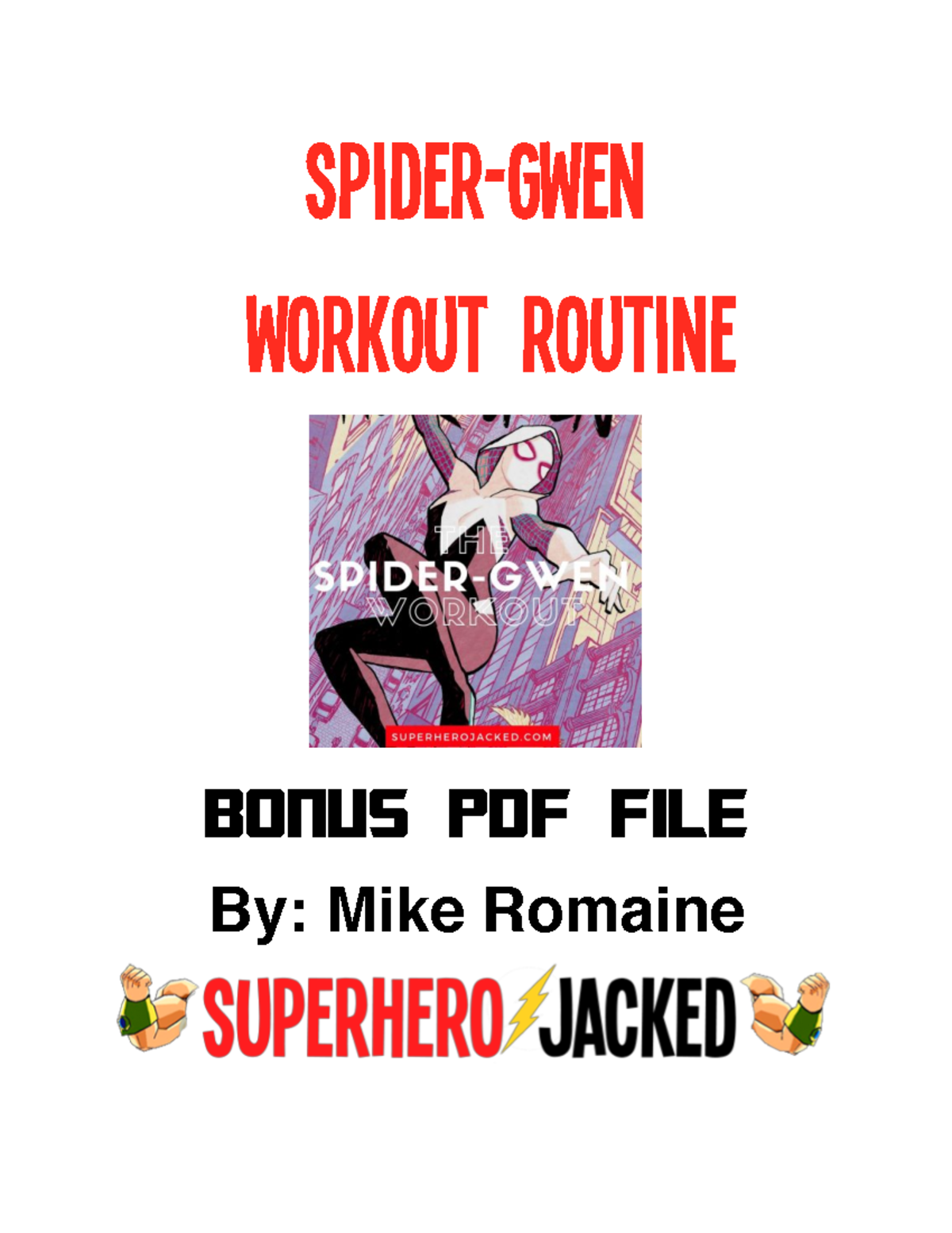 Workout Spider Gwen - Spider-gwen Workout Routine Bonus PDF File By ...