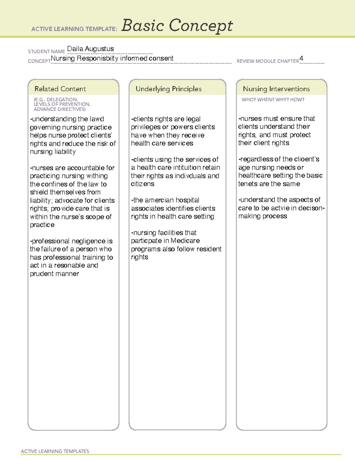 Ati reme proc 1 - Ati - ACTIVE LEARNING TEMPLATES Basic Concept STUDENT ...