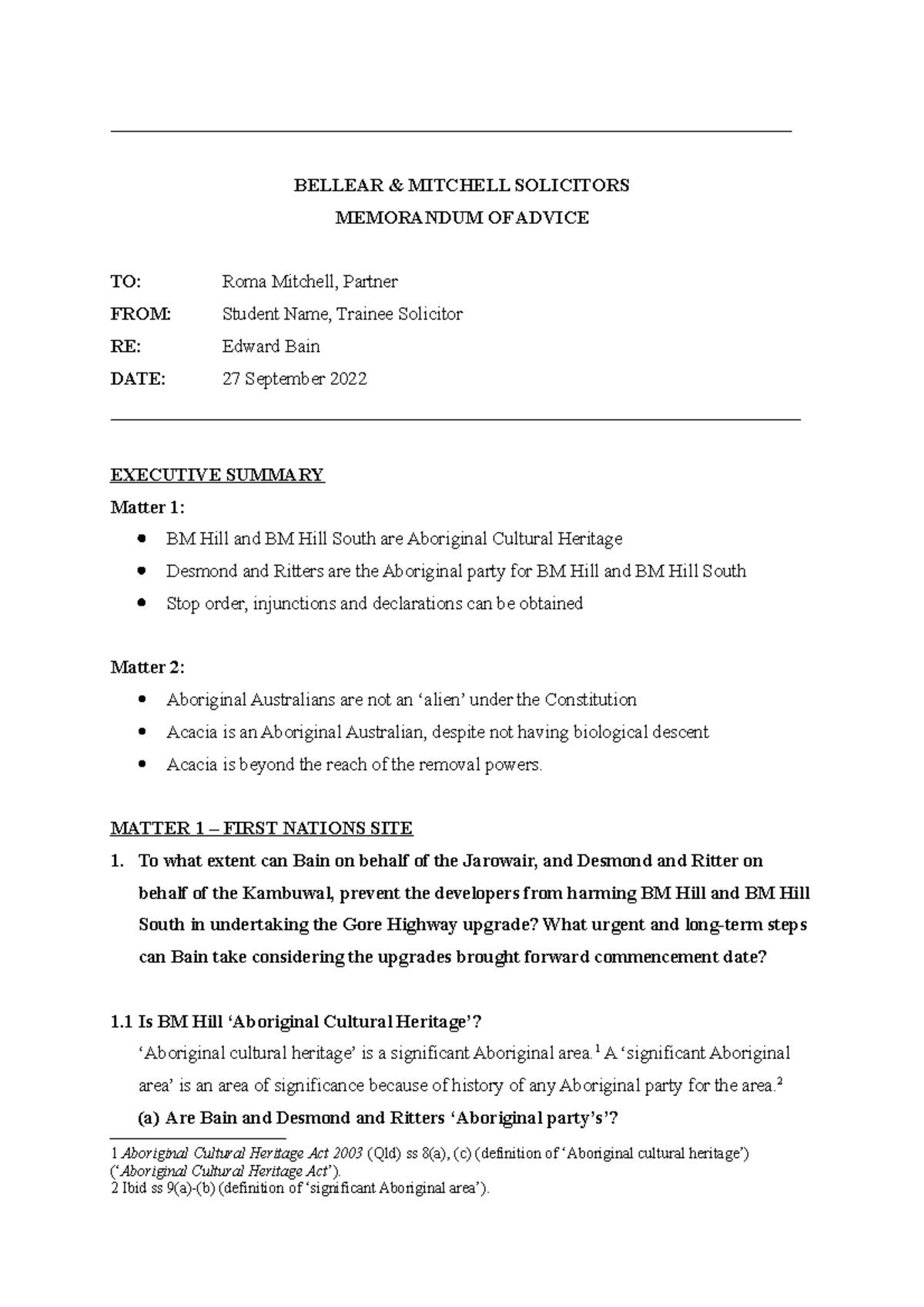 2023 - Assessment Item 3 - Research Paper and Reflection Task - 2022 Student Example - - Studocu