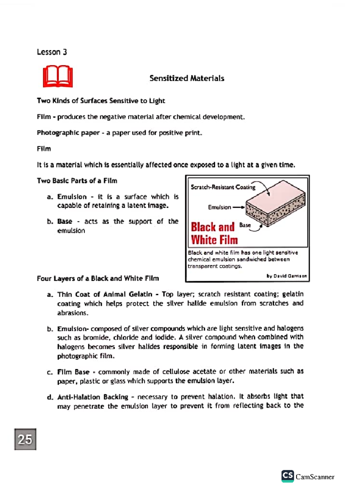 Sensitized Materials - Forensic Photography - Studocu