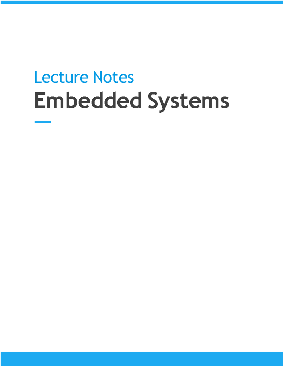 Embedded Systems Chapter 1 Lecture Notes Embedded Systems 2 Embedded Systems Chapter 1