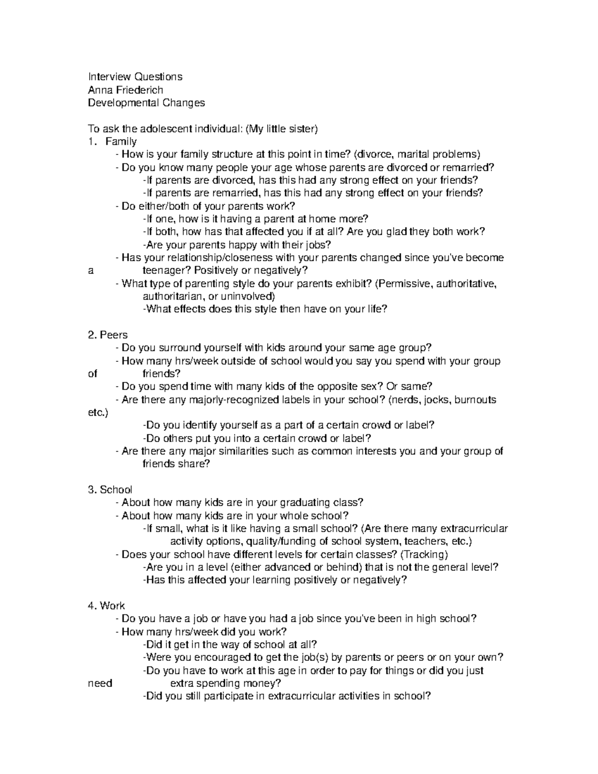 Adol Interview Project Questions - Interview Questions Anna Friederich ...