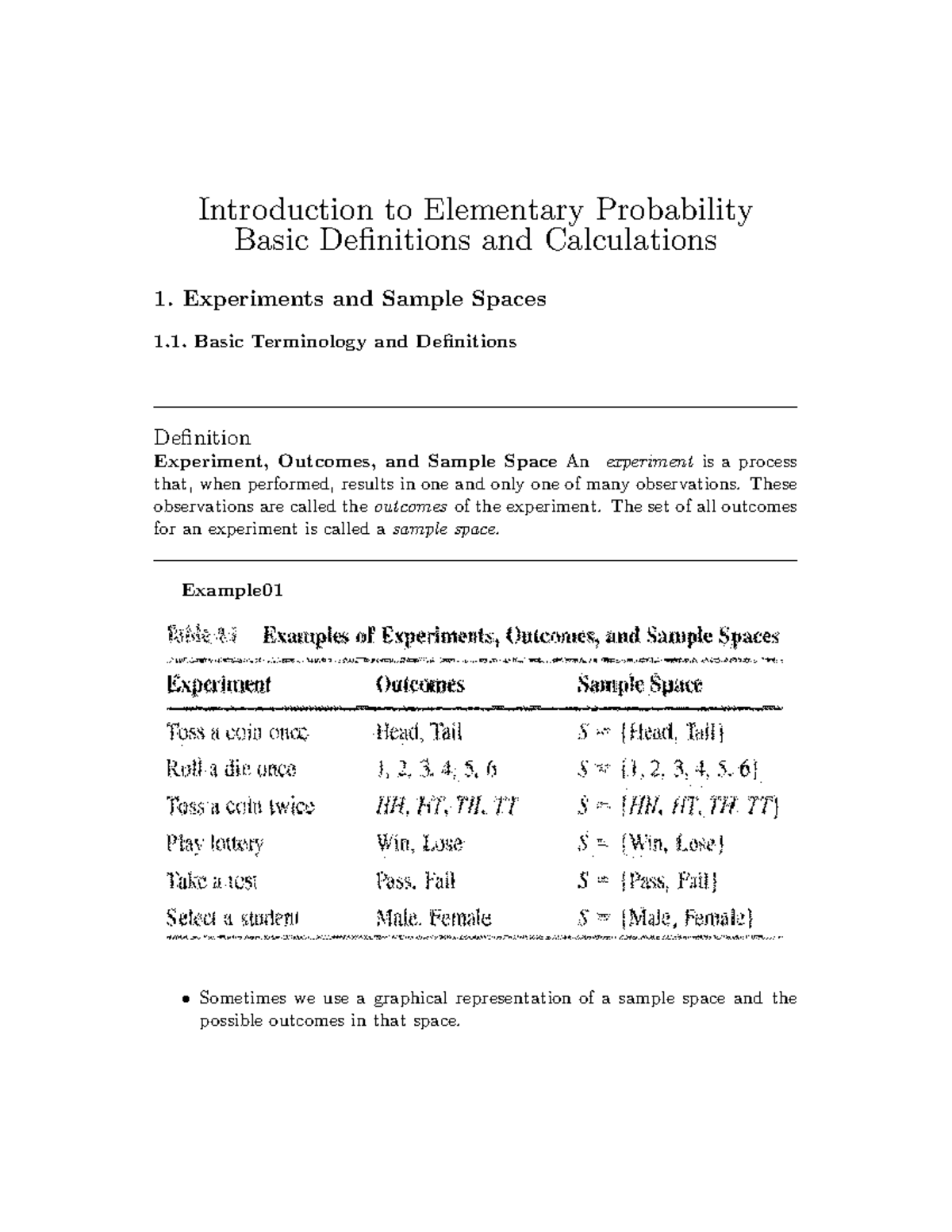 Lecture notes, lecture 3 - Elementary probability part 1 - Introduction ...