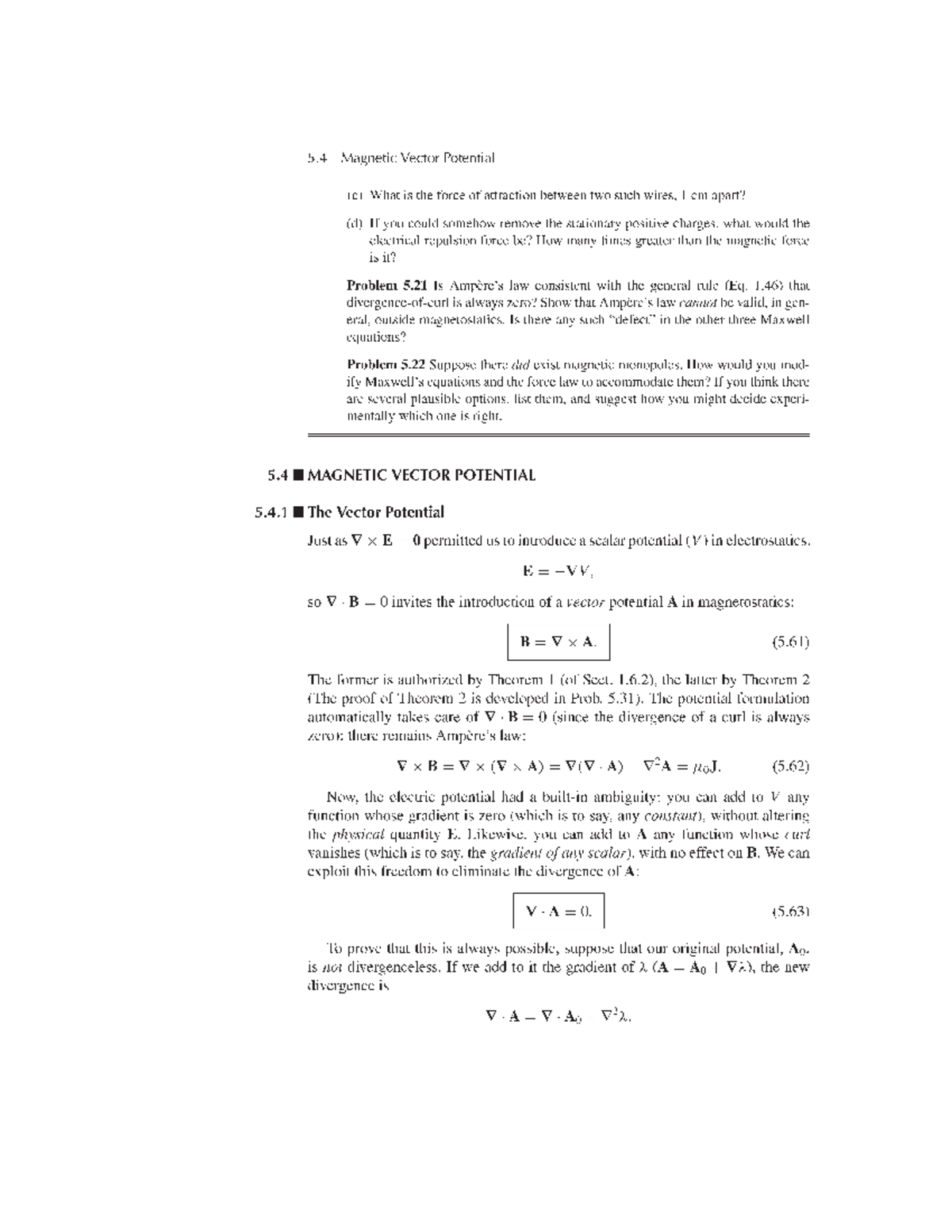 5.4.1 The Vector Potential - PHYS 401 - Studocu