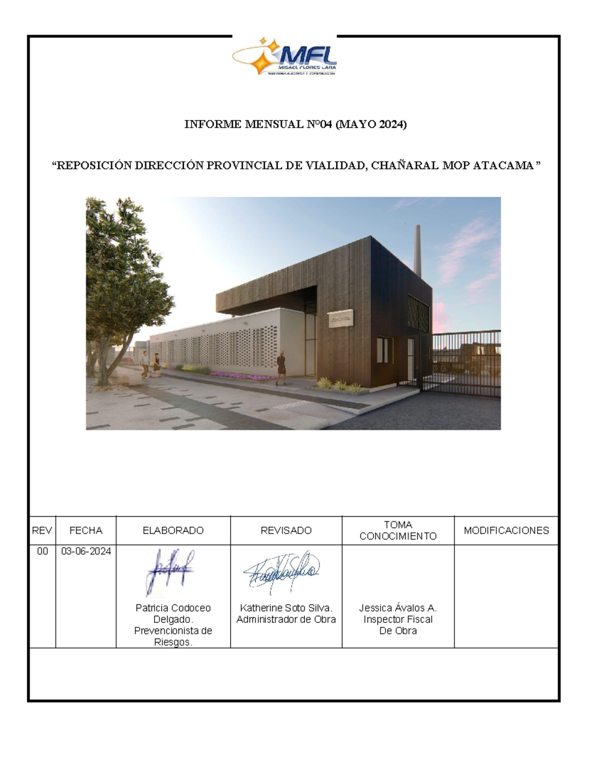 Informe SSO-Mayo 2024-Empresa Misael Flores Lara - INFORME MENSUAL N°04 (MAYO 2024) “REPOSICIÓN ...