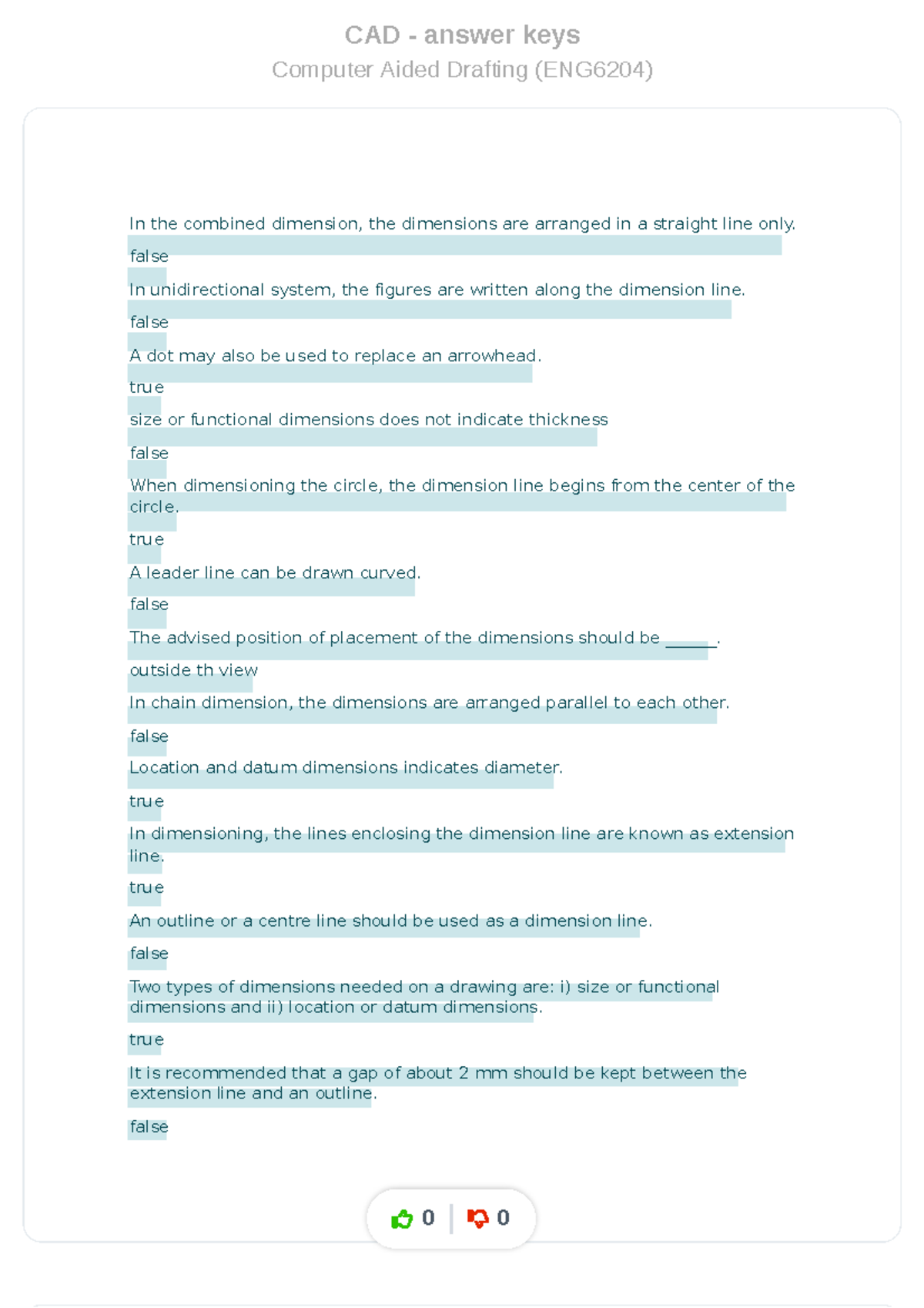 Cad-answer-keys compress - CAD - answer keys Computer Aided Drafting ...