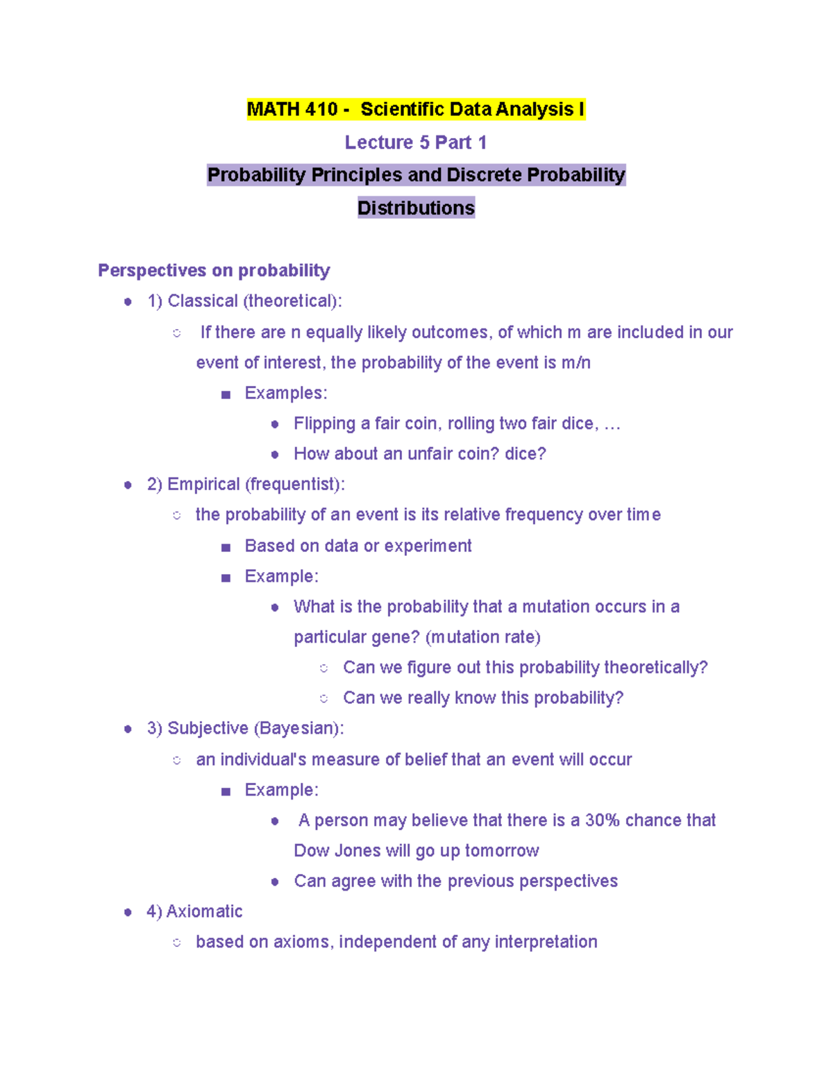 MATH 410 Lecture 5 Part 1 Fall 2020 - MATH 410 - Scientific Data ...