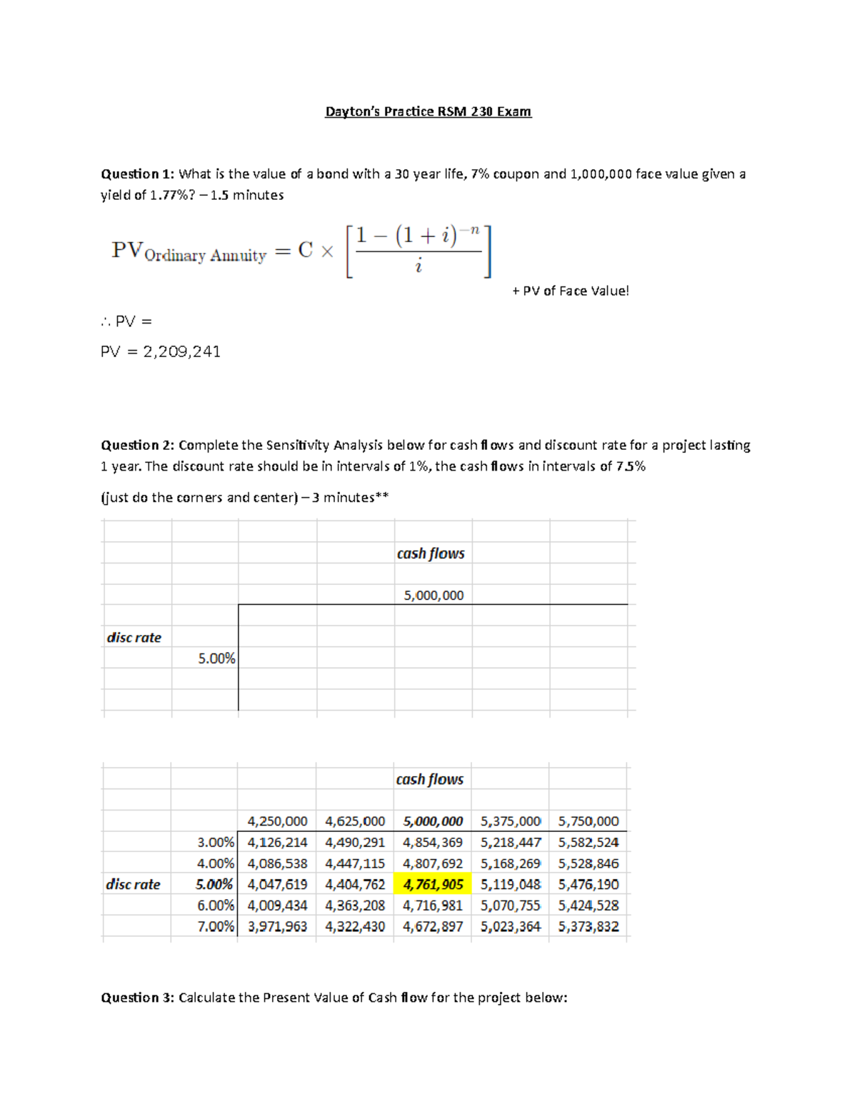 Final Exam Prep Template-2 - Dayton’s Practice RSM 230 Exam Question 1 ...