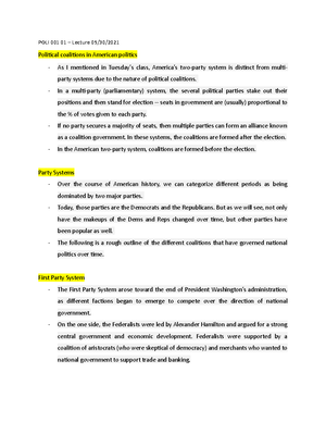 Lecture 4 - Cameron Dehart - Lecture 4 US Constitution the nation’s ...