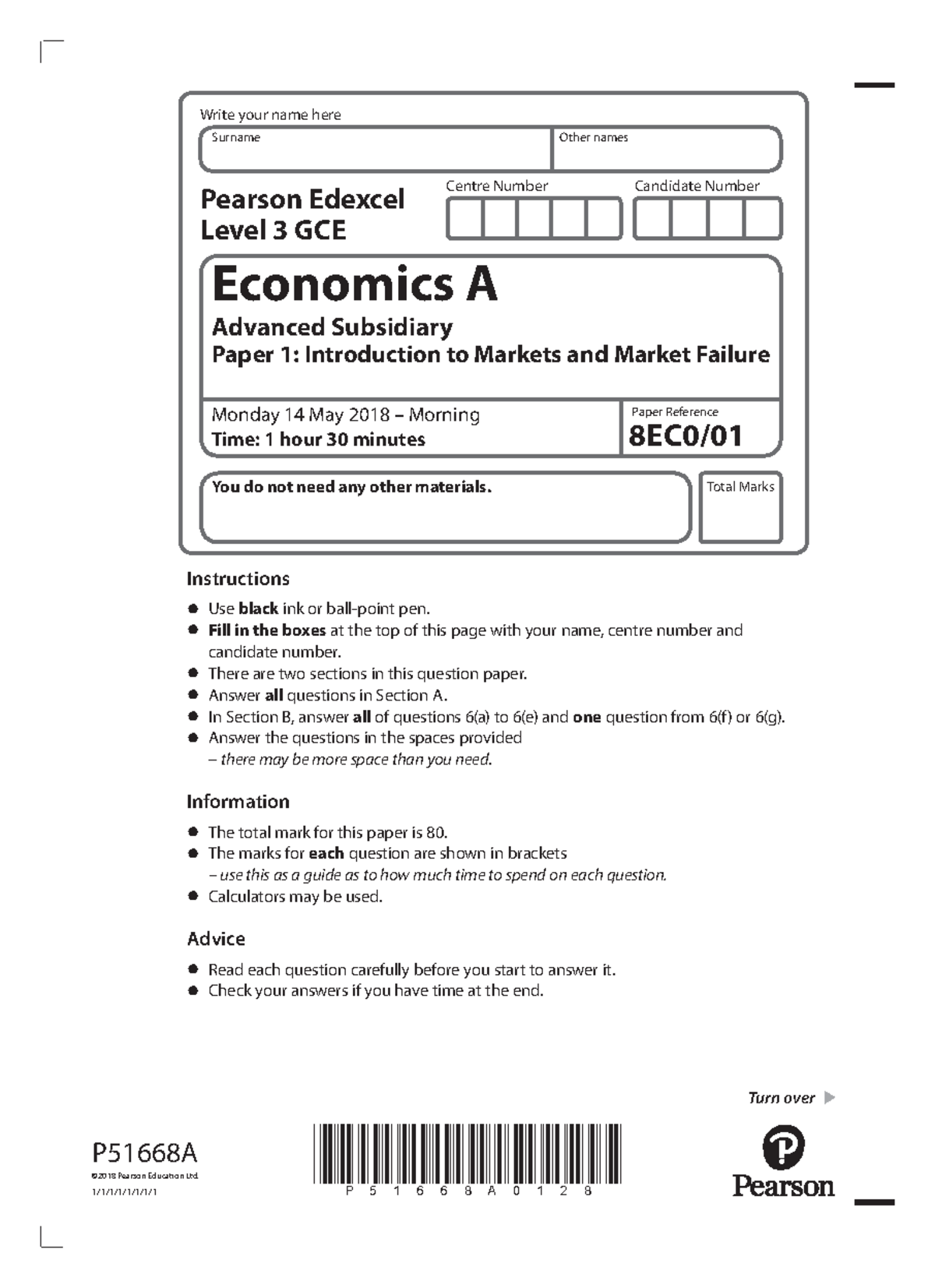 June 2018 QP - ECON ECON EOCN - Economics A Advanced Subsidiary Paper 1 ...