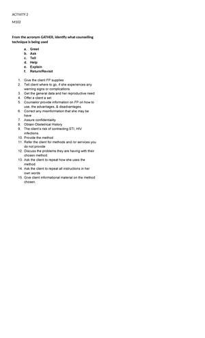 IHC Activity - midwifery - Philippine Rehabilitation Institute Foundation Inc. Guagua, Pampanga ...