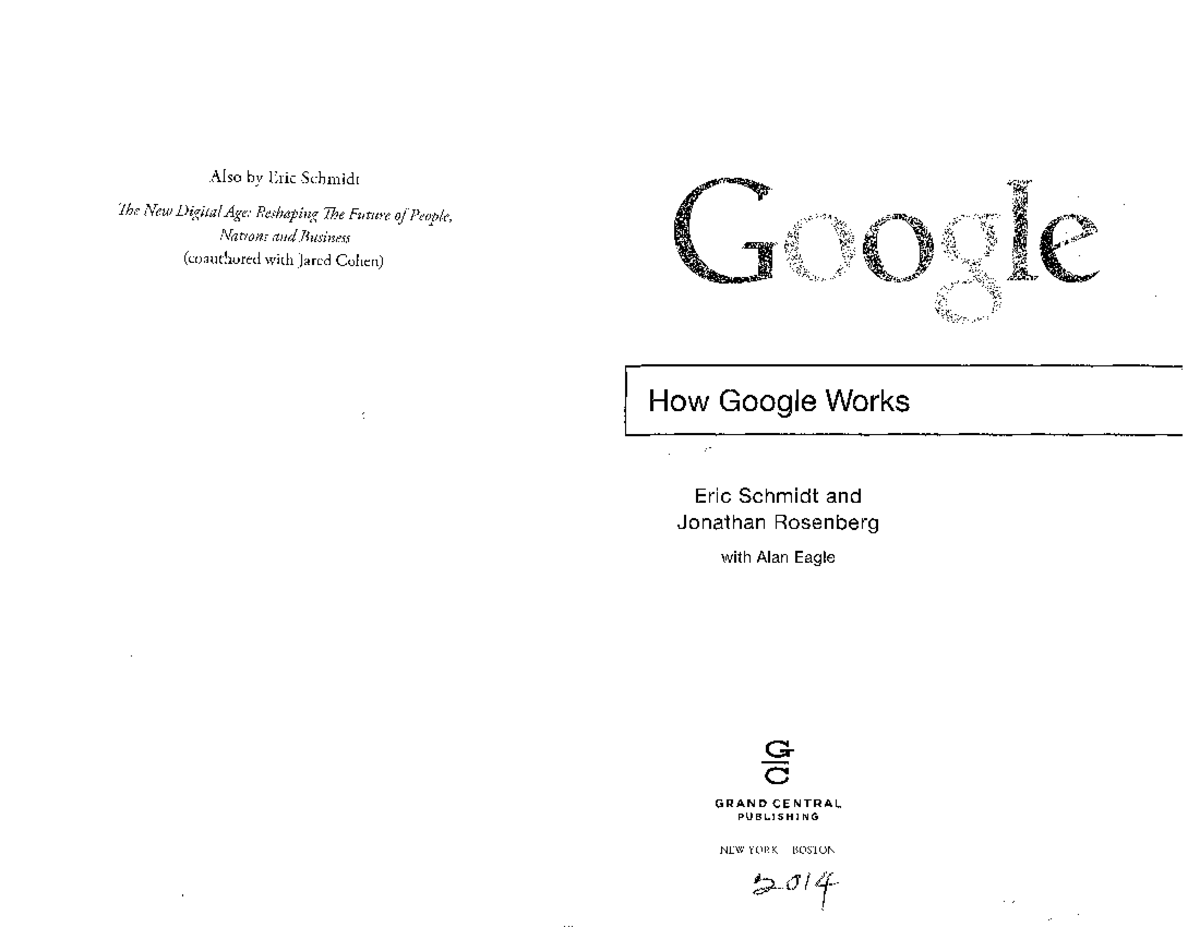 How Google Works - BMT850 - Studocu