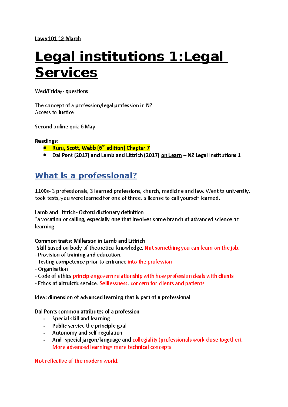 Intro- legal institutions. Laws 101 12 March - Laws 101 12 March Legal ...