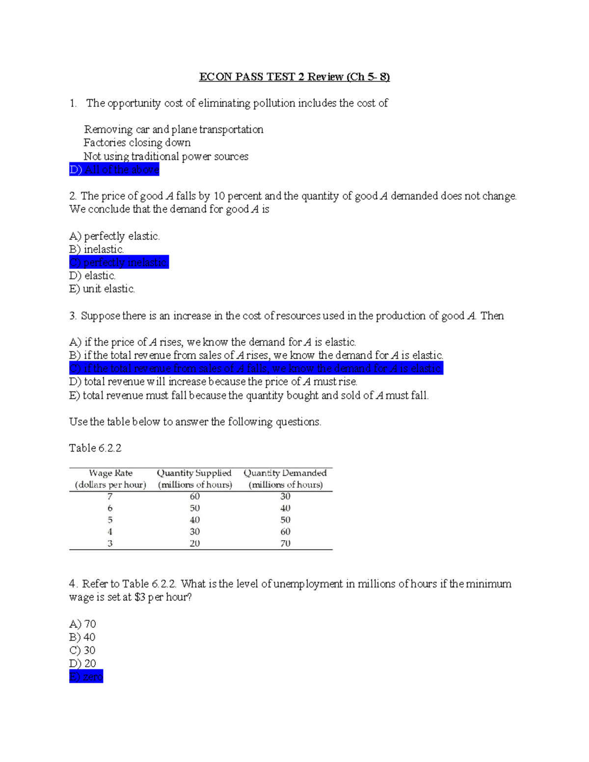 Test 2 Review Worksheet - Student's Copy - ECON PASS TEST 2 Review (Ch ...