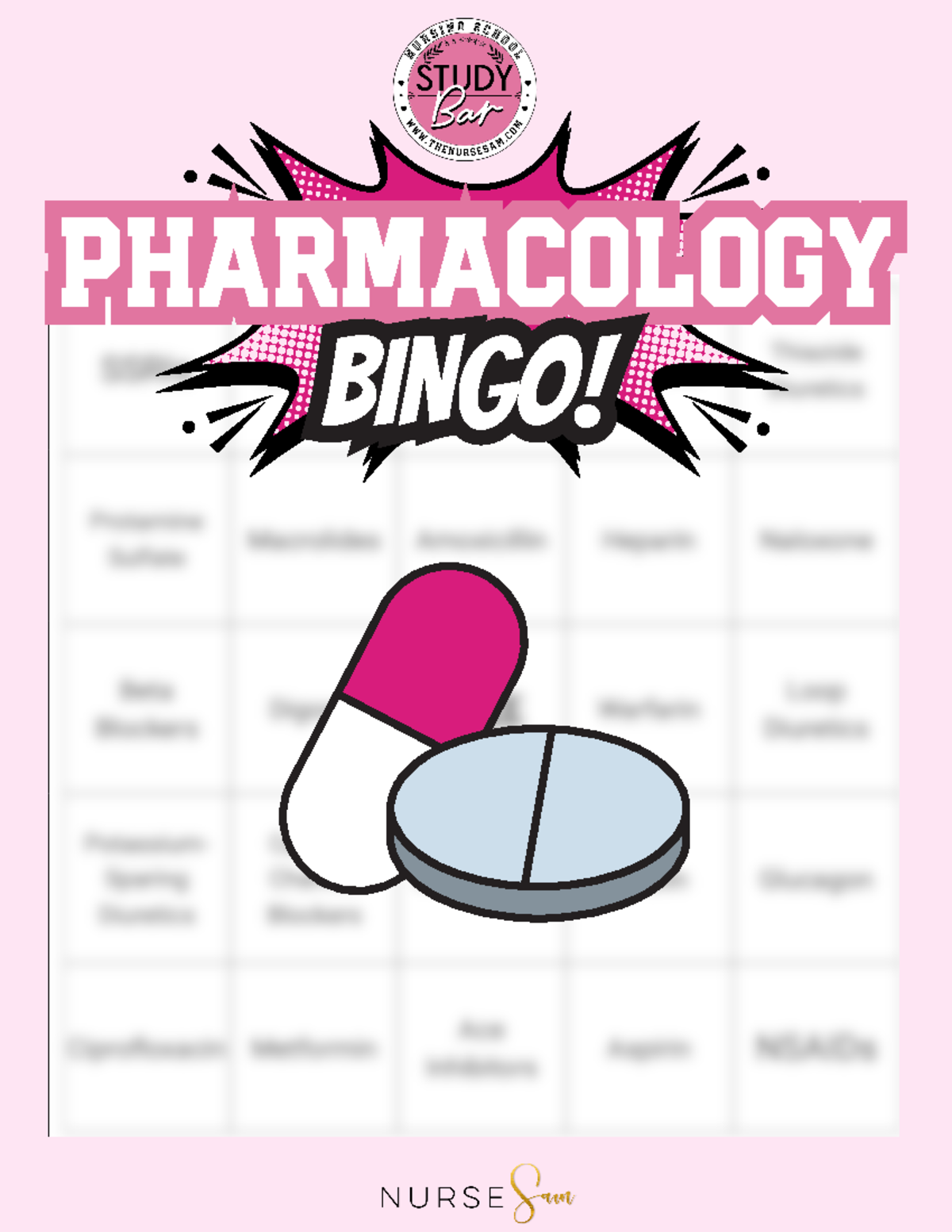 Your Pharmacology Bingo Review is HERE - BINGO!BINGO! Welcome to ...