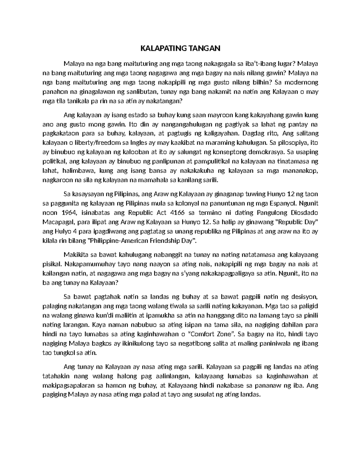 JOYS - Kalapating Tangan - KALAPATING TANGAN Malaya na nga bang ...