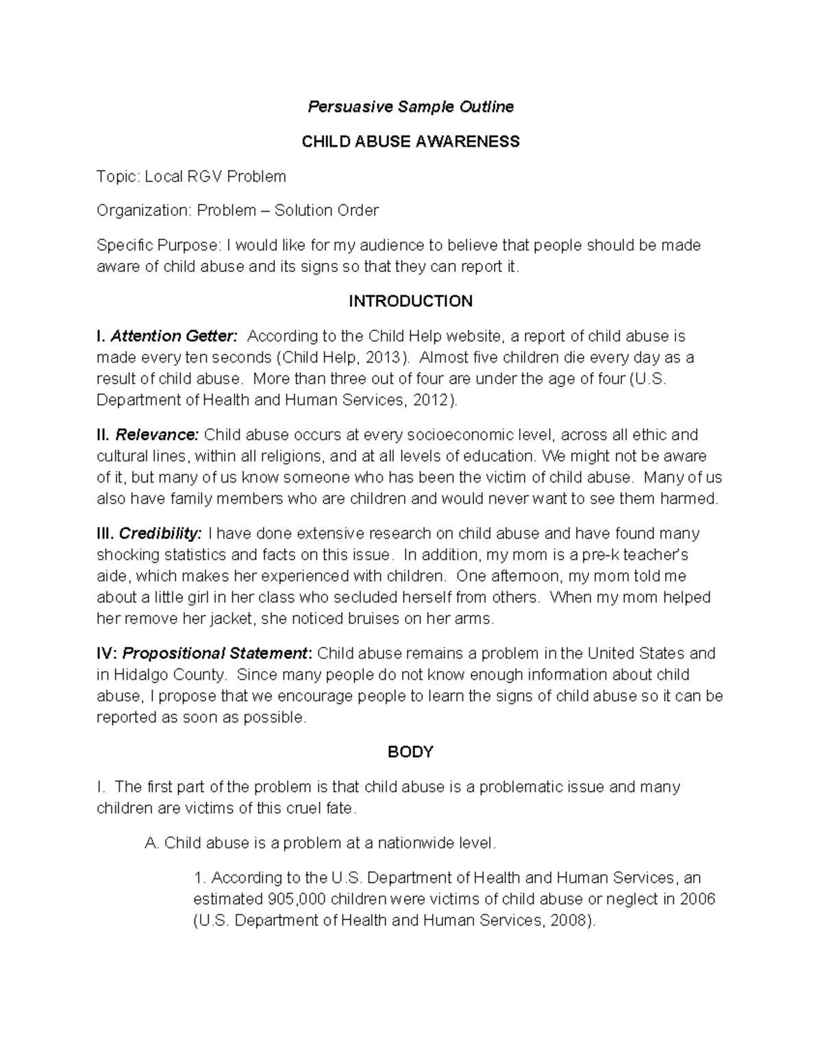 Persuasive Paper Examples Apa