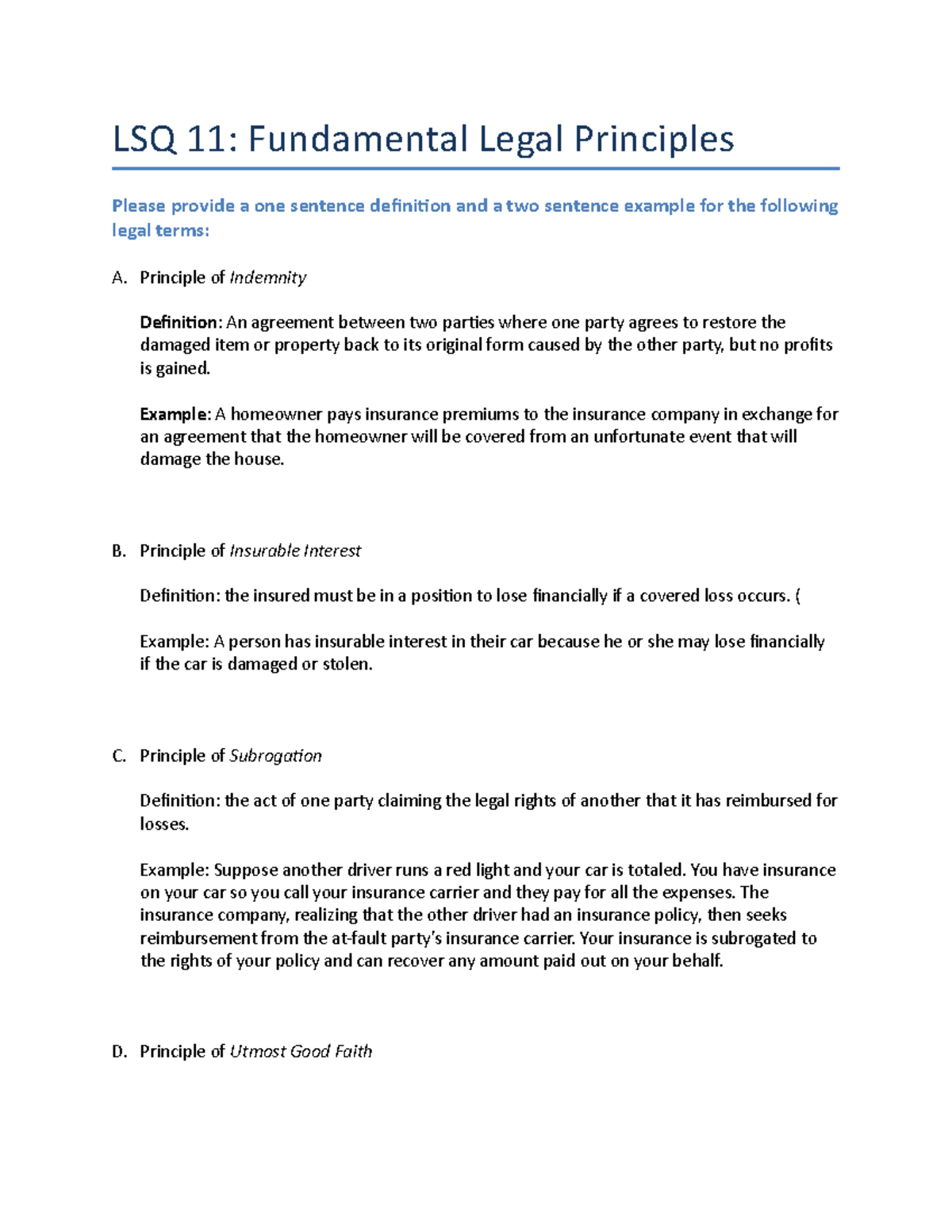 LSQ 11 Fundemental Legal Principles - LSQ 11: Fundamental Legal ...