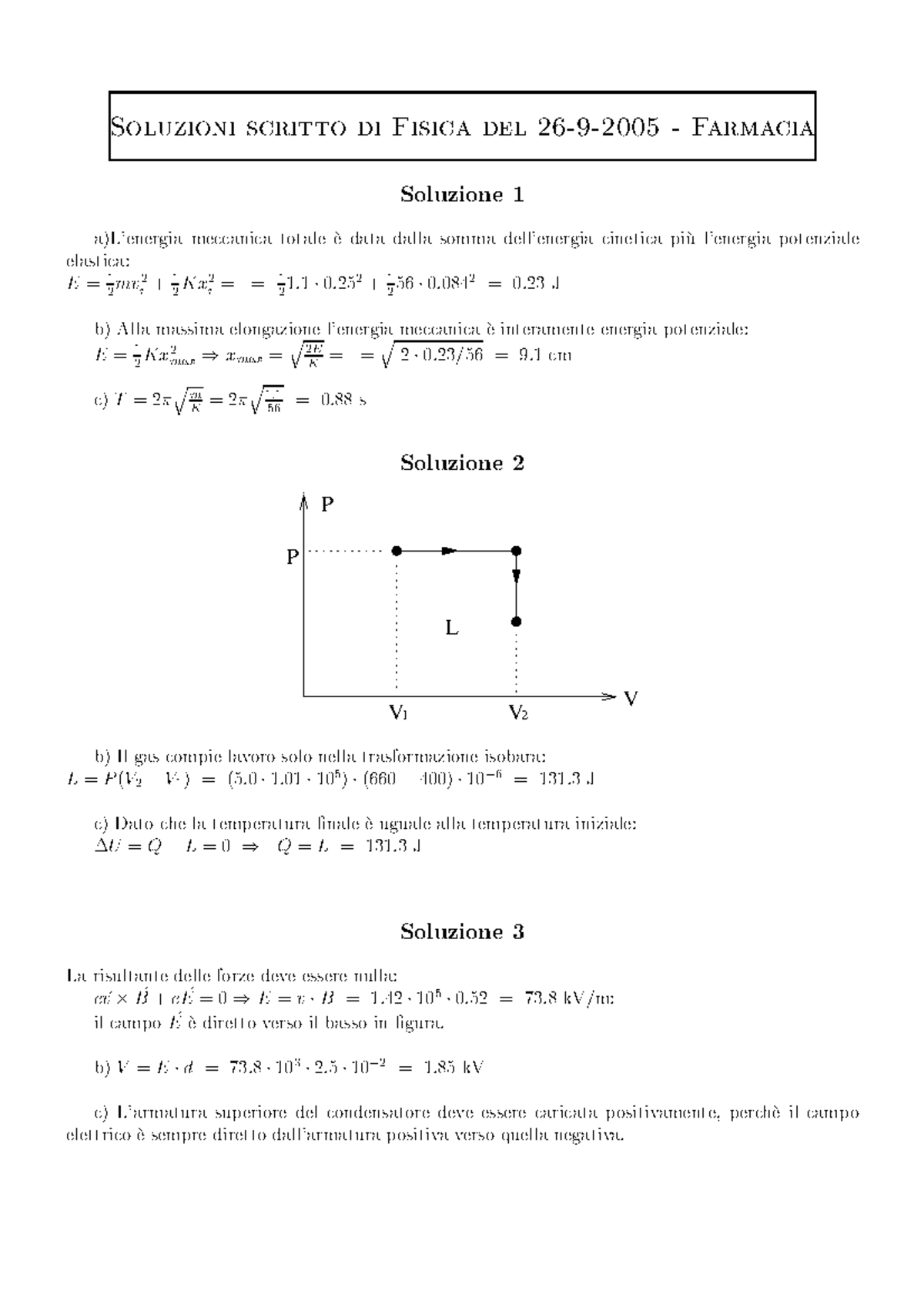 Prove Desame A A 2005 Raccolta Di 4 Prove Desame Con Soluzioni