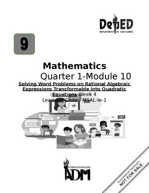Math9 Quarter 1 Module 7 Final-V3-1 - Mathematics Quarter 1-Module 7 ...
