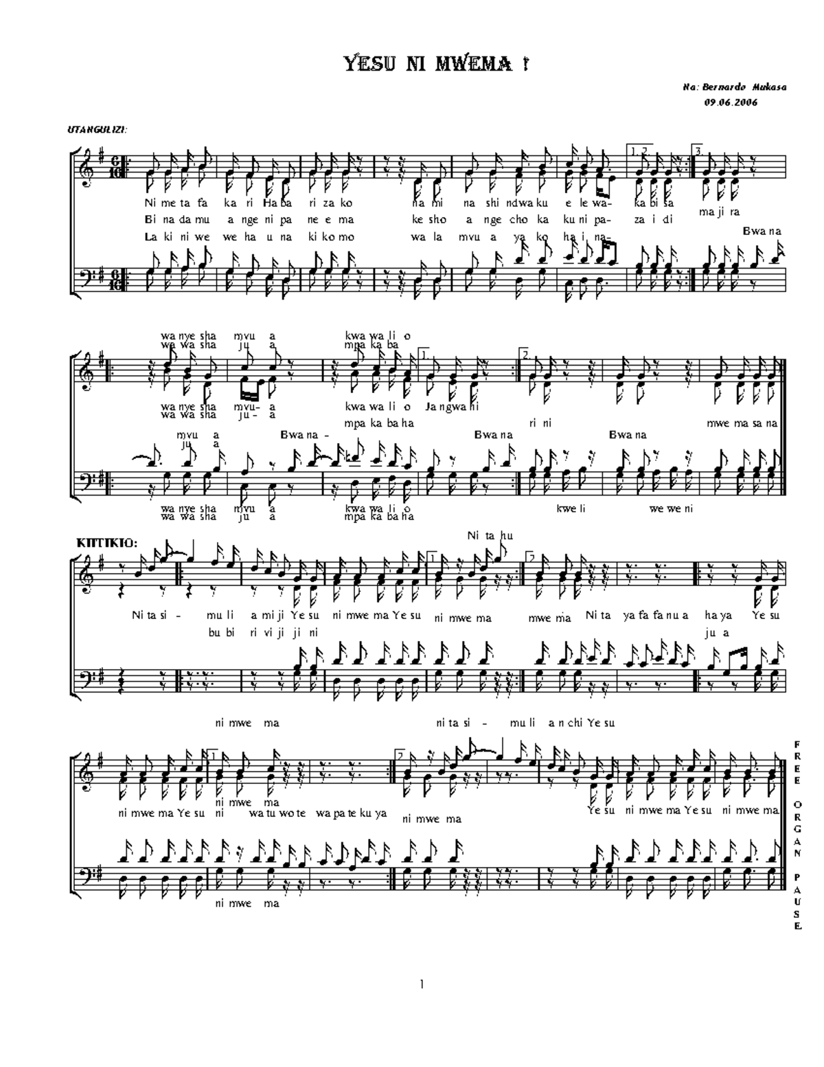 Yesu ni Mwema - Good java programming notes - - Studocu