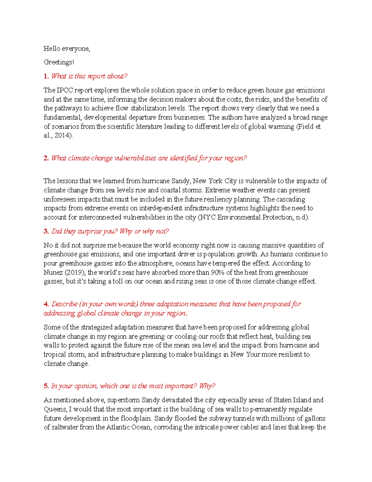 DF ENVS unit 6 - Discussion Assignment Unit 6 Environmental Science ...