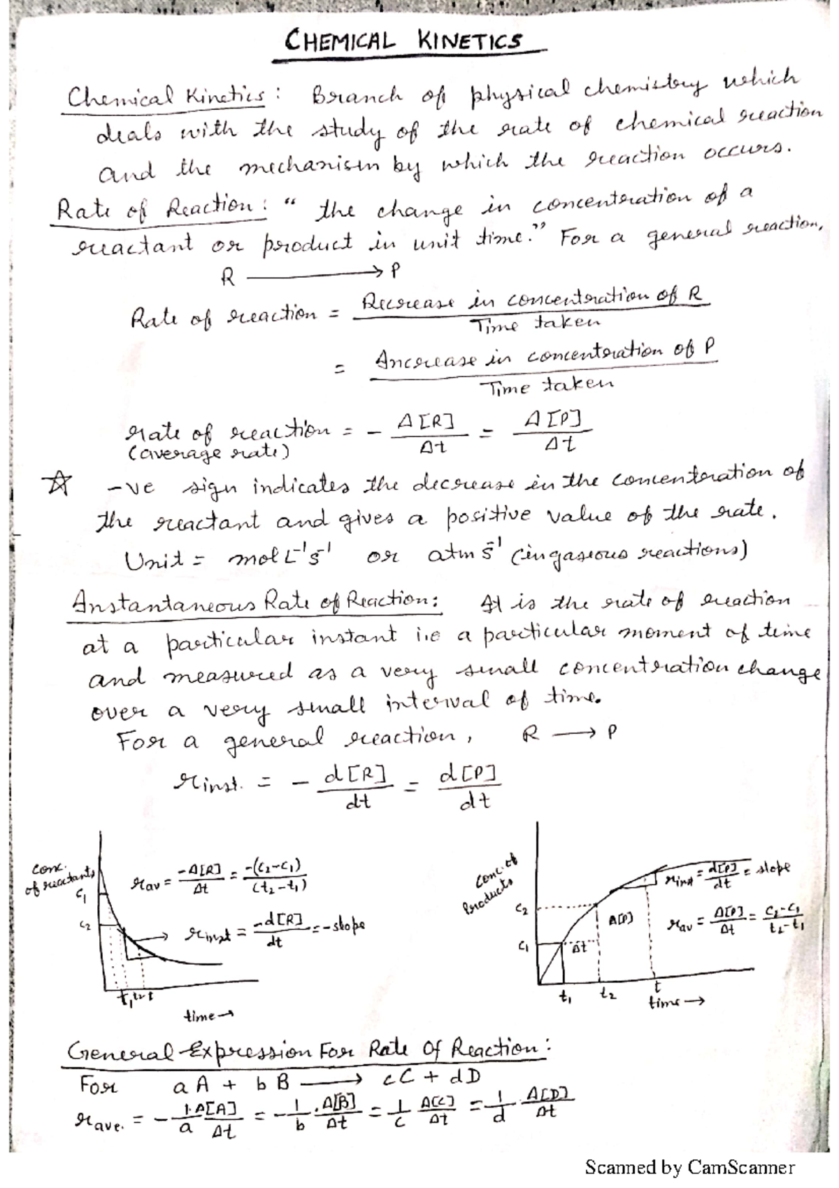 Chemical kinetics - Chemistry HL - Studocu