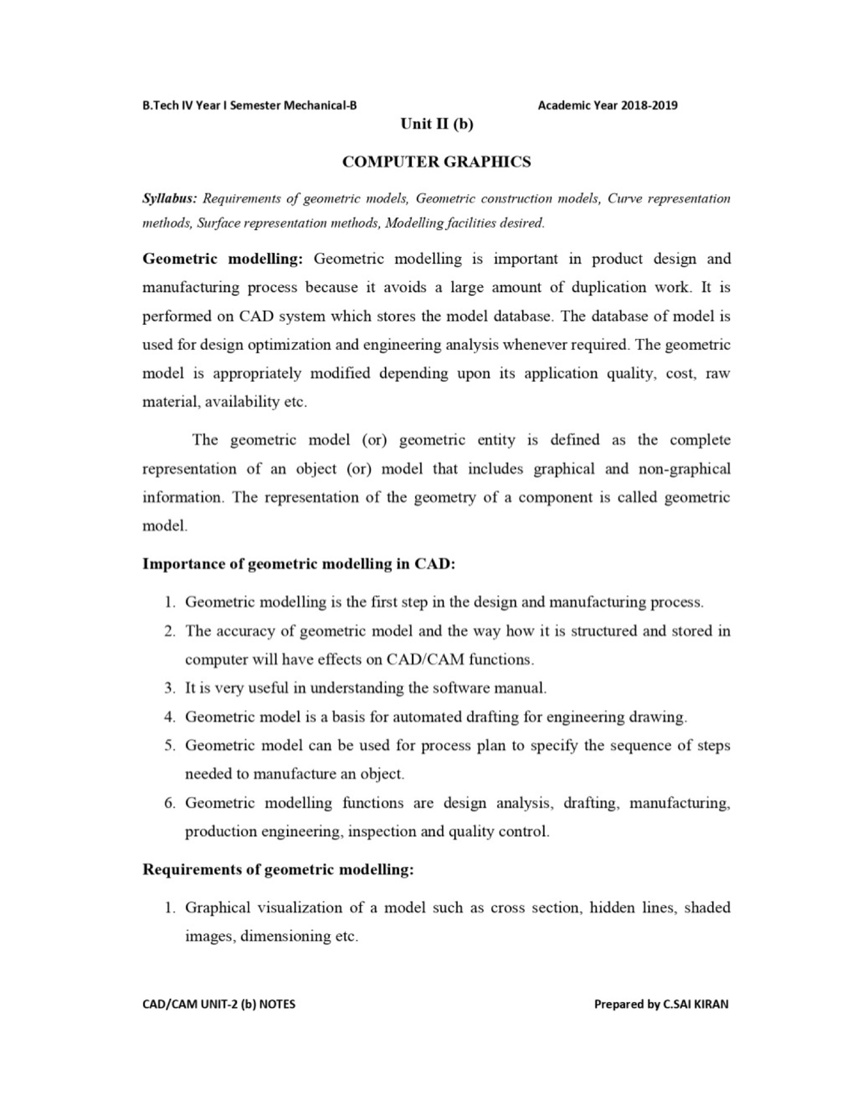 Unit 2(b) - CAD - Mechatronics - Studocu