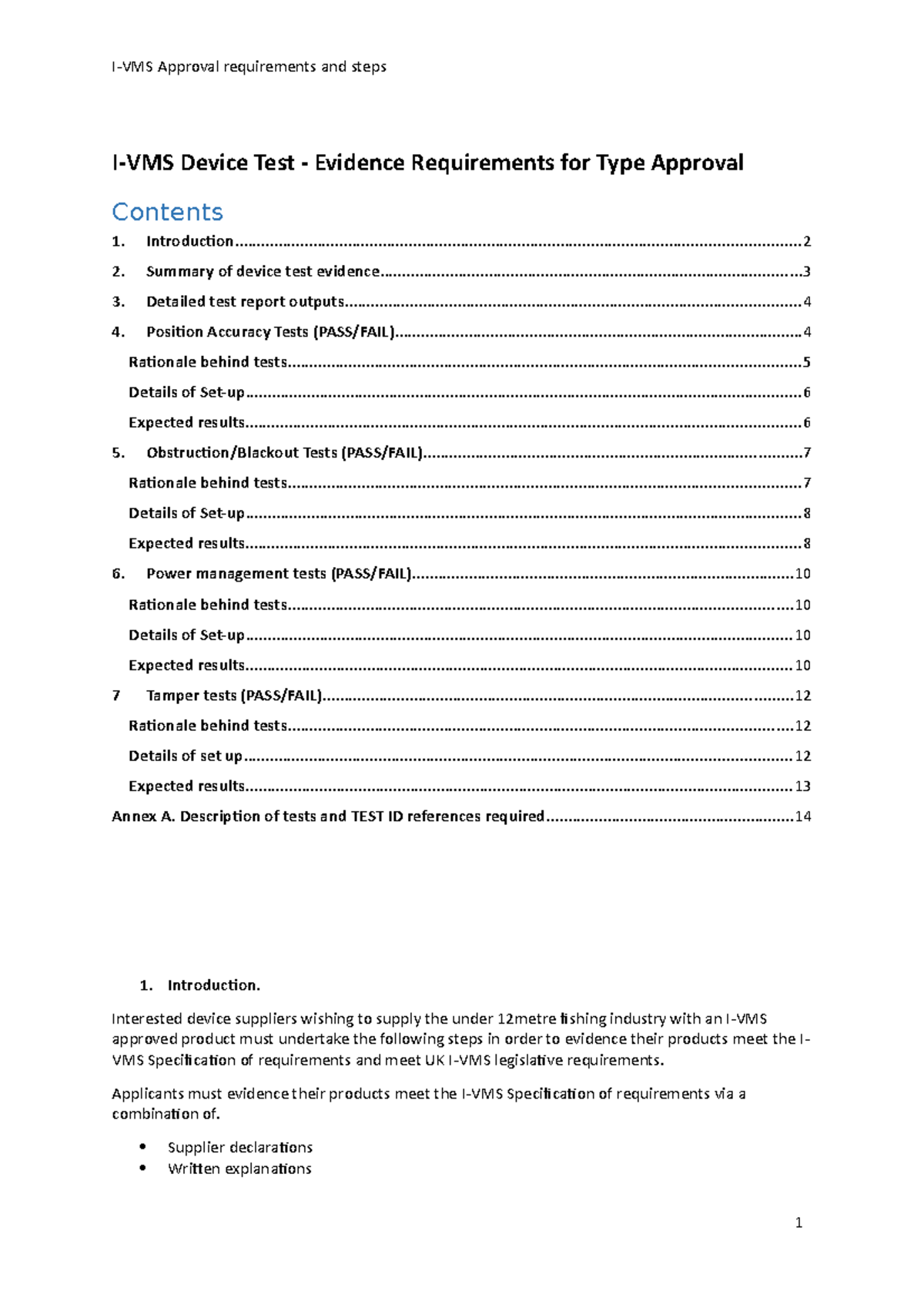 I-VMS Supplier Device Test Methodology - I-VMS Device Test - Evidence ...