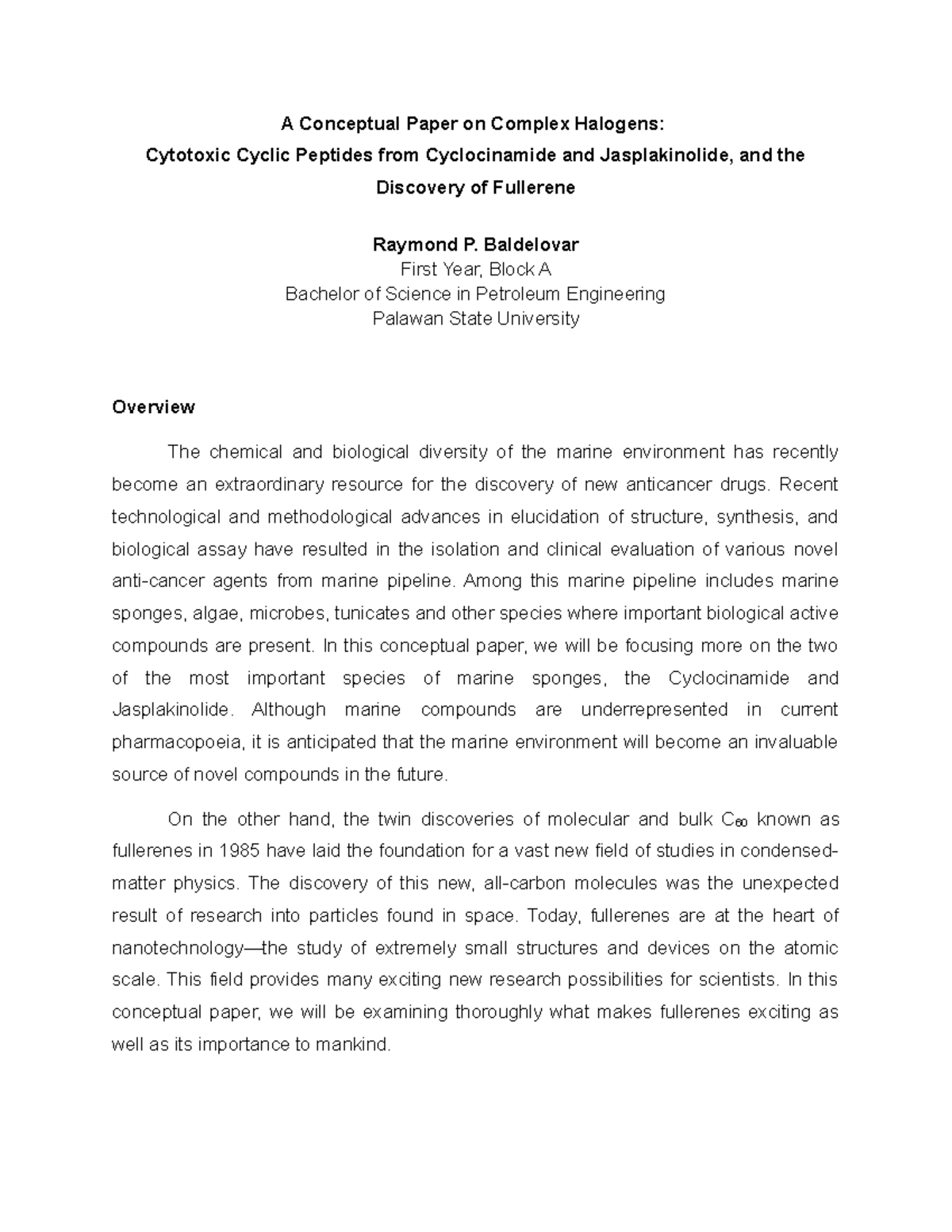 Conceptual Paper No.2 A Conceptual Paper on Complex Halogens - A ...