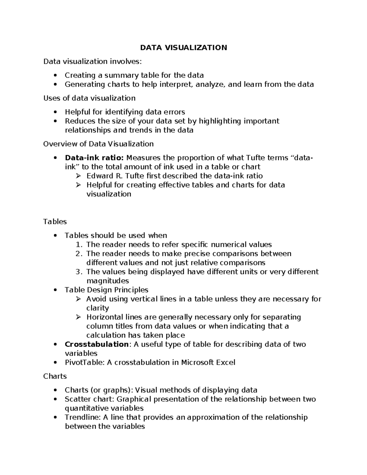 Business Analytics Data Visualization Data Visualization Data Visualization Involves