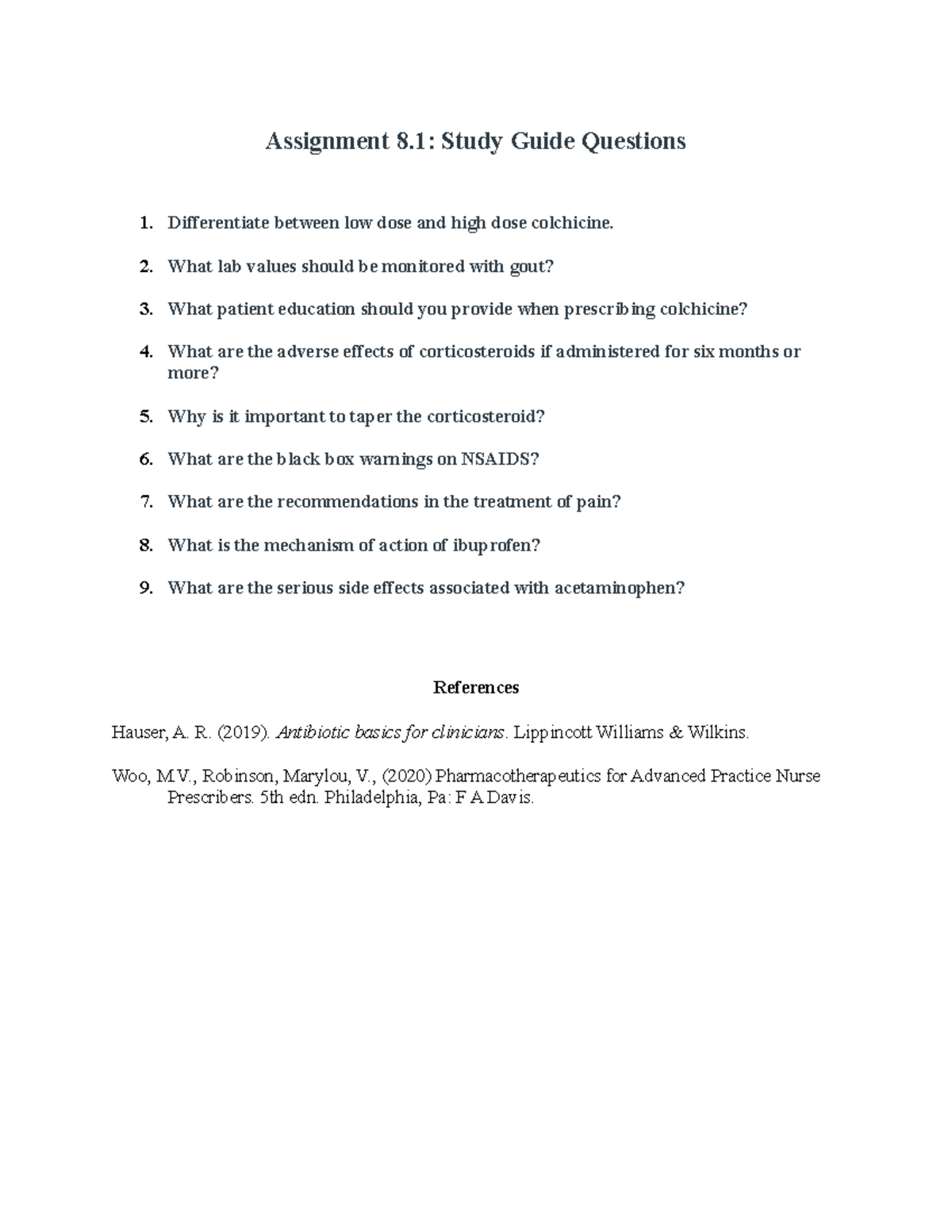 Assignment 8.1 Study Guide Questions - Assignment 8: Study Guide ...