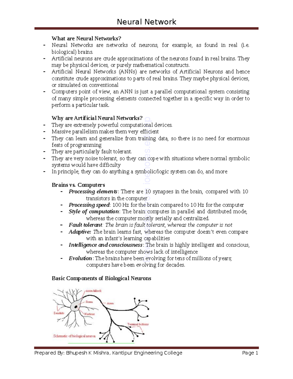 Unit-6 - Note - What are Neural Networks? - Neural Networks are ...