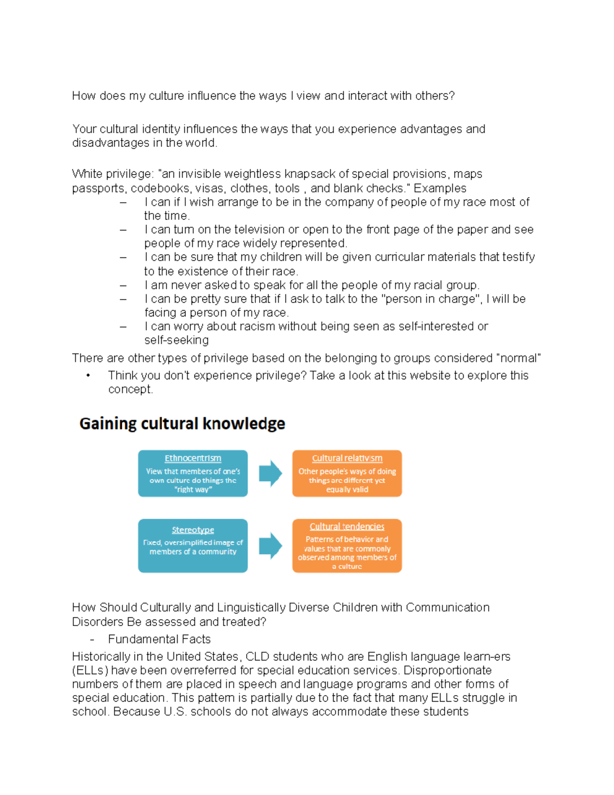 CSD Chapter 5 Multiculturalism - How does my culture influence the ways ...