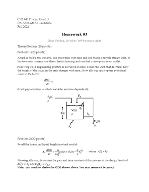 [Solved] The dynamic behavior of a process can be described by the ...