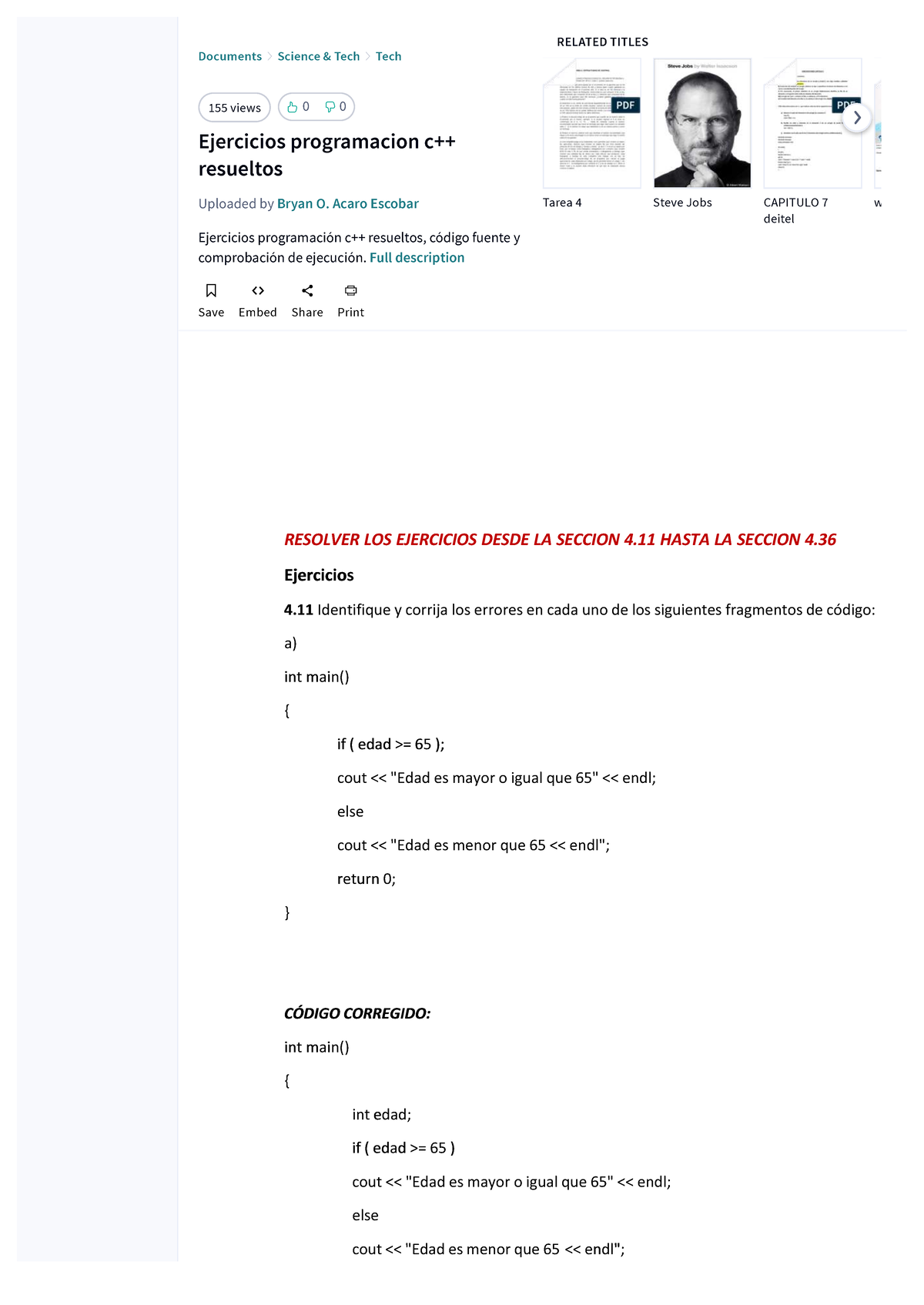 Pdf-ejercicios-programacion-c-resueltos compress - Documents Science & Tech Tech Ejercicios ...