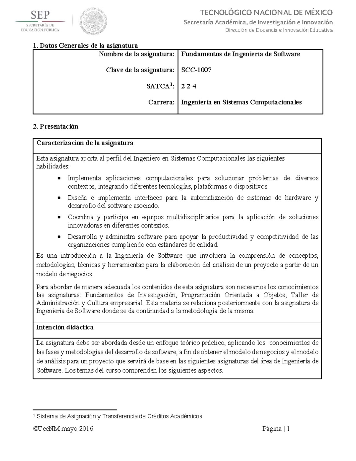 Fundamentos de Ingenier°a de Software - Secretaría Académica, de Investigación e Innovación ...