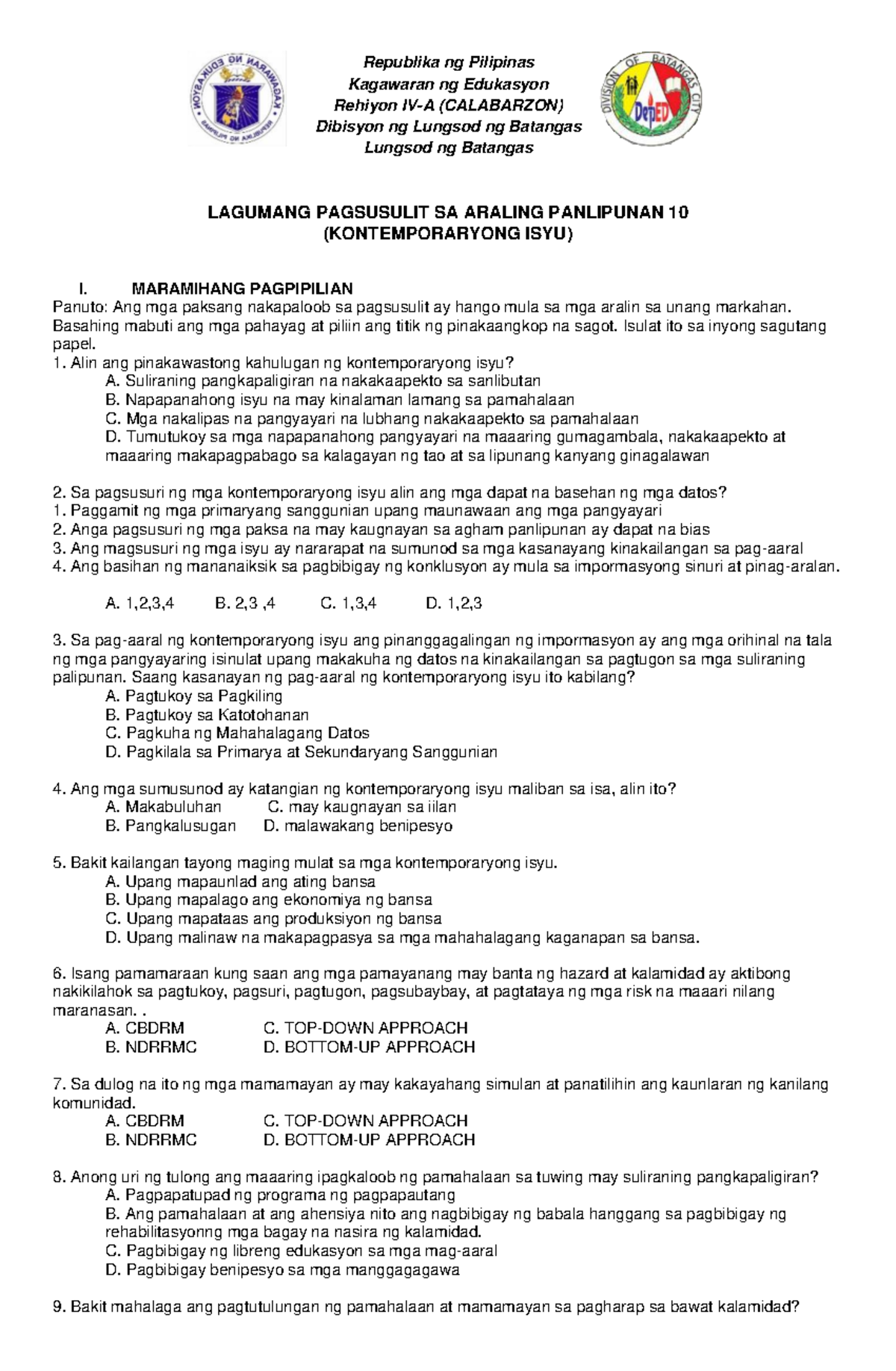 488377100- Summative-TEST-IN- Araling- Panlipunan-10-converted 4th ...