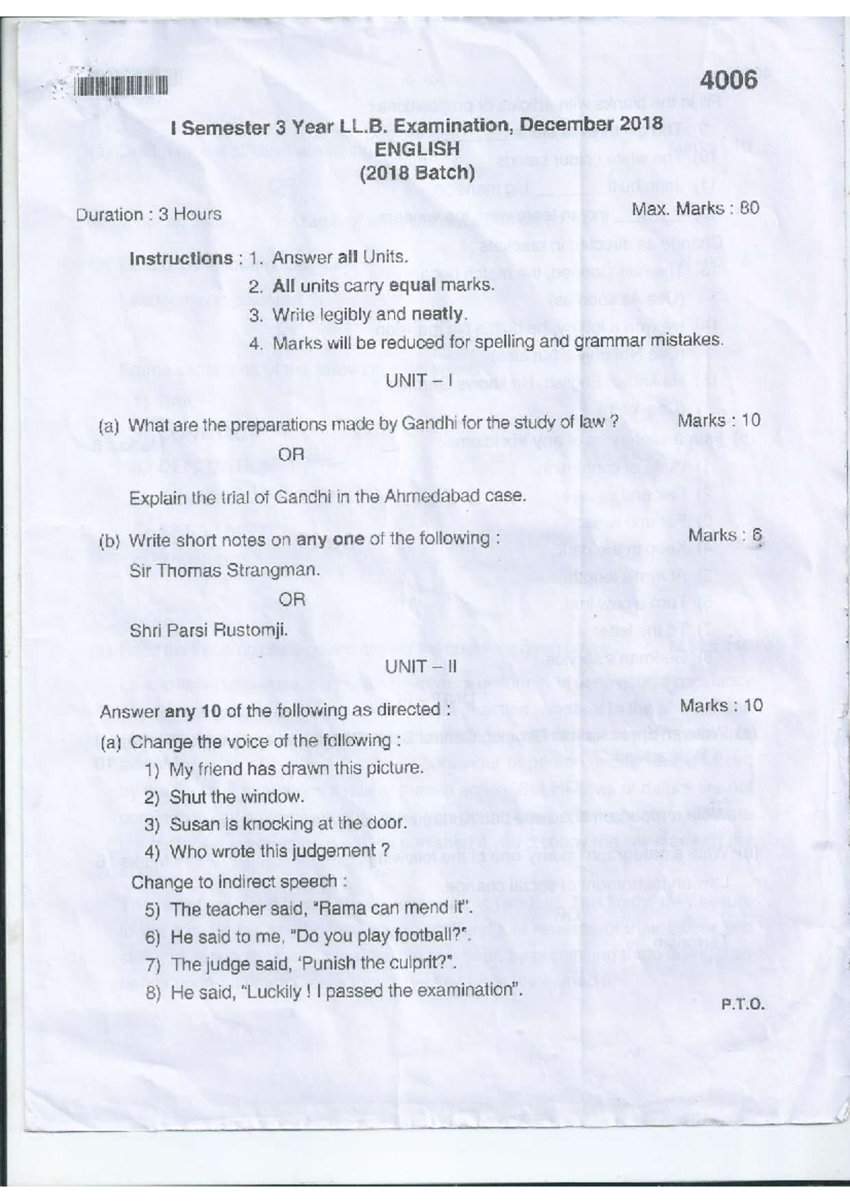 English - Llb 3 years - Studocu