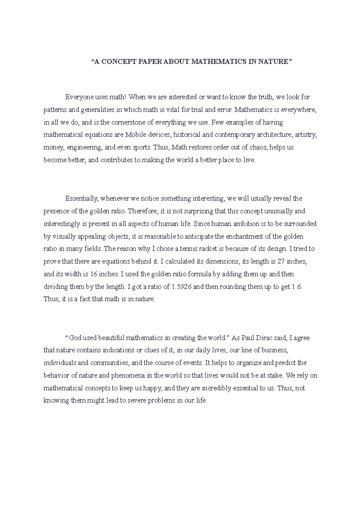 MATH Concept Paper - Learning new things gives us a feeling of ...