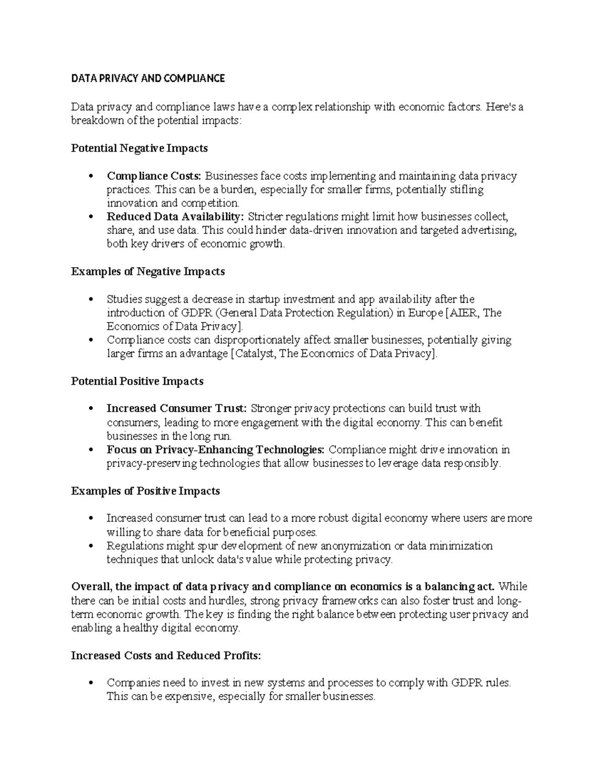 DATA Privacy AND Compliance - DATA PRIVACY AND COMPLIANCE Data privacy ...