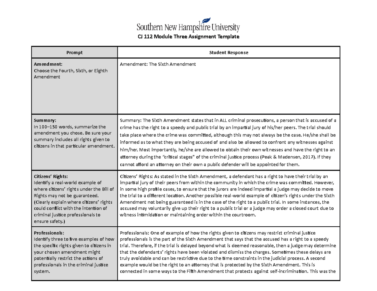 CJ 112 322 Module 3-2 Module Three Assignment - CJ 112 Module Three ...