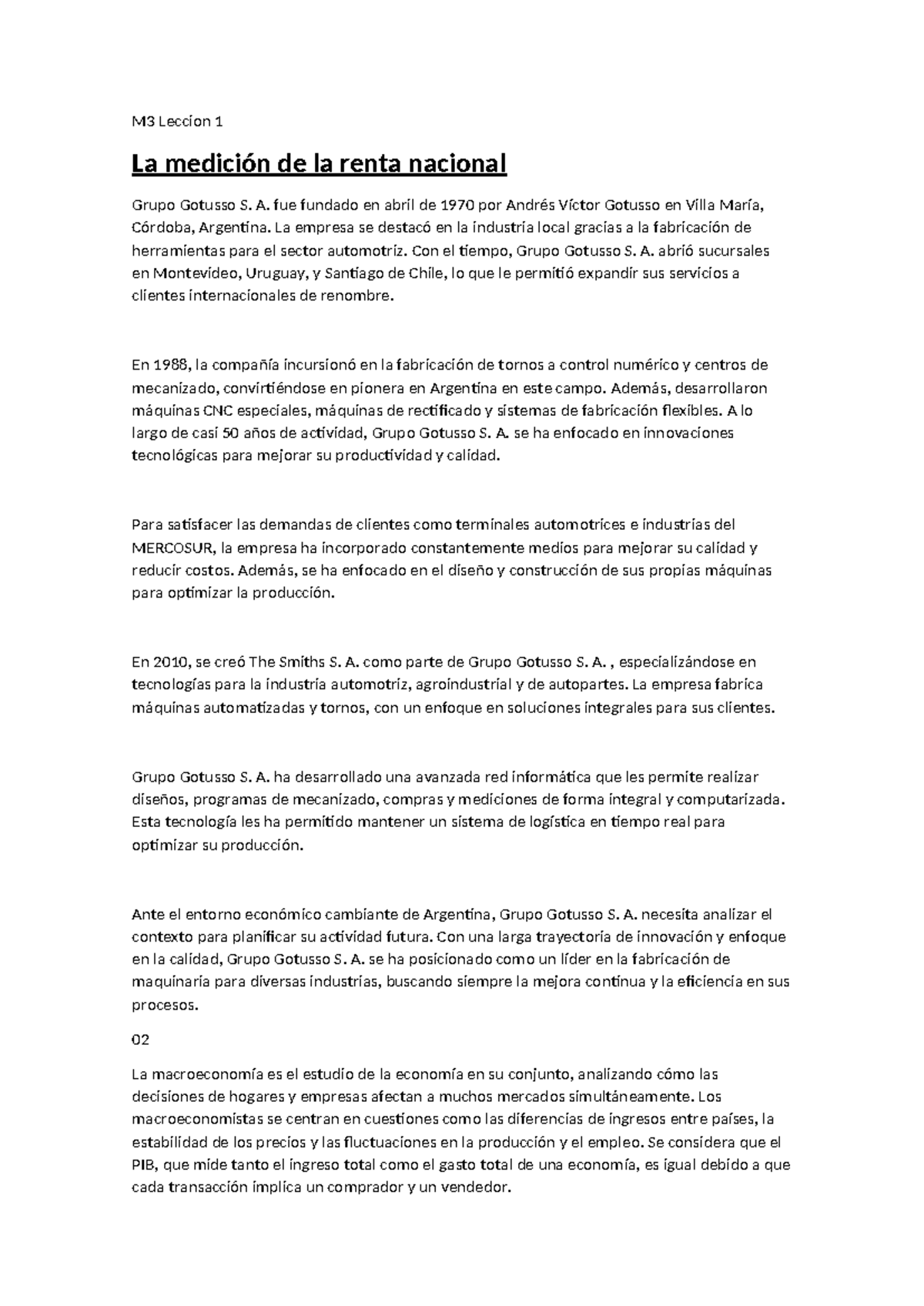 Economia M3 y 4 - resumen de los apuntes 3 y 4 - ####### M3 Leccion 1 ...