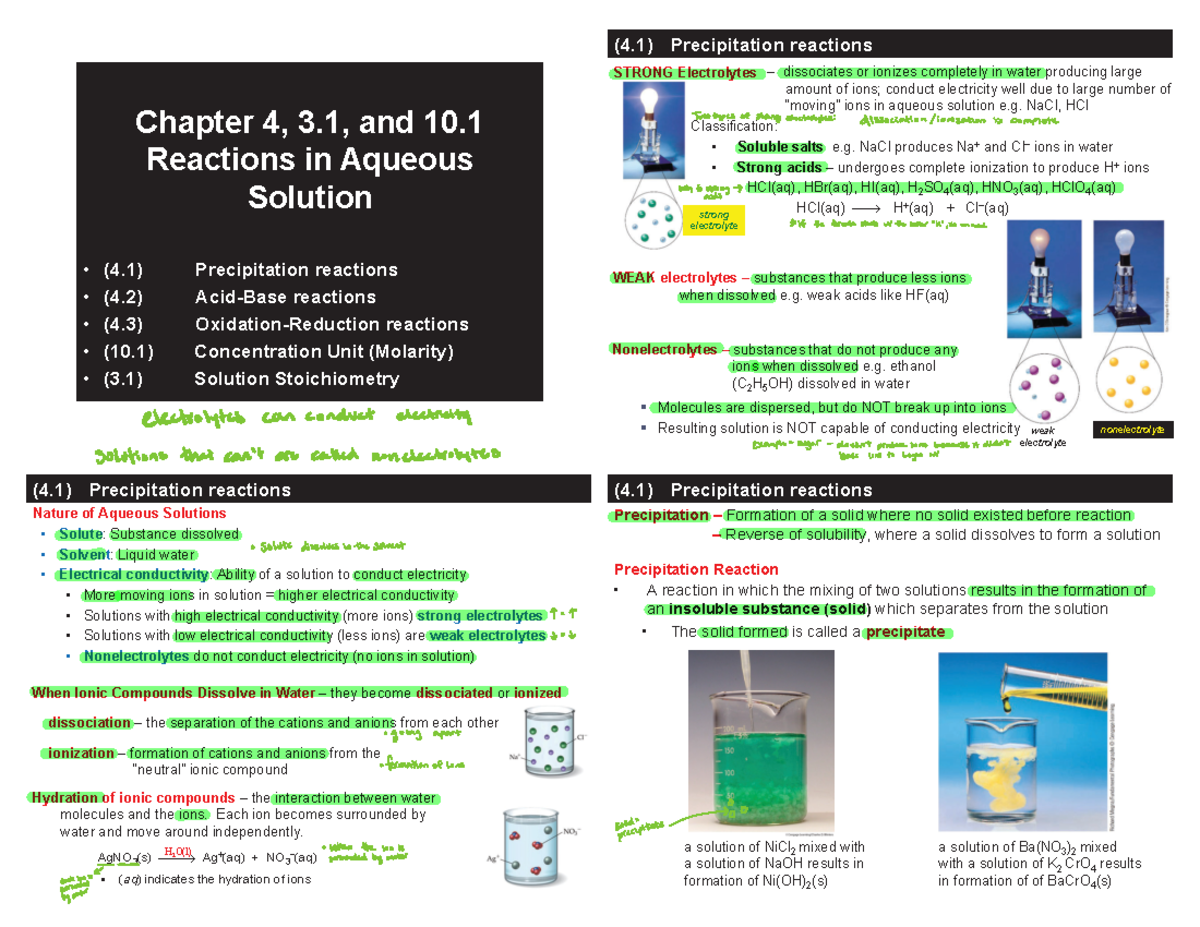 Chapter 4 2023-04-04 16 22 19 - Chapter 4, 3, and 10. Reactions in ...
